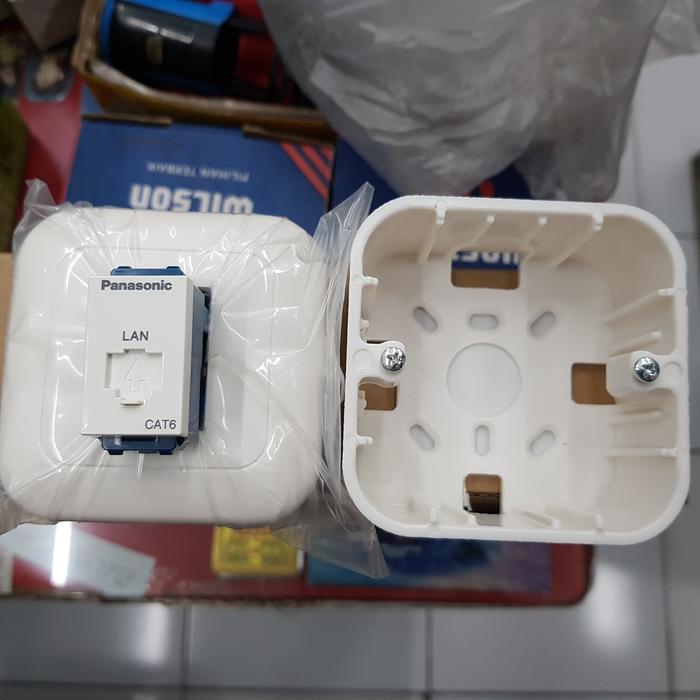 Jual Stop Kontak single Outlet LAN CAT6 Panasonic 1 gang 1 device ...
