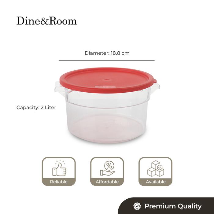 Jual ROUND FOOD STORAGE CONTAINER WITH LID / TEMPAT PENYIMPANAN MAKANAN ...