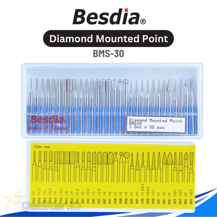 Jual BESDIA Diamond Mounted Point BMS-30 Set 30 pcs - Kab. Bekasi ...