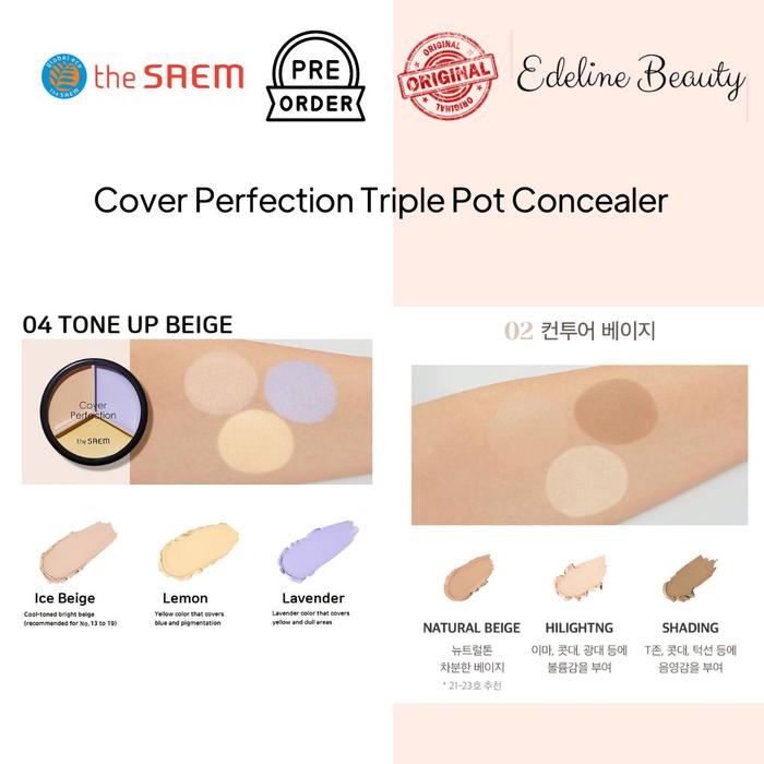 Jual The Saem Cover Perfection Triple Pot Concealer - 03 Correctup Di ...