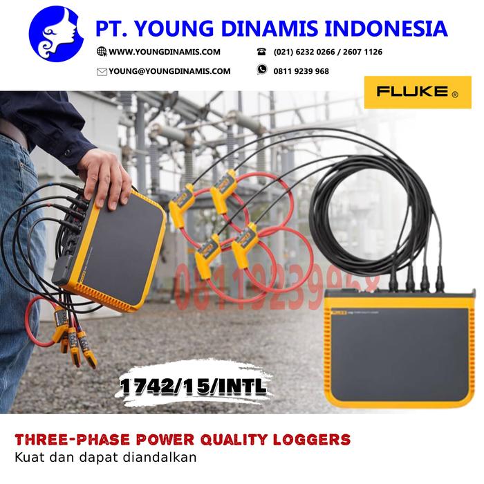 Jual Three-Phase Power Quality Loggers Fluke 1742/15/INTL - Jakarta ...