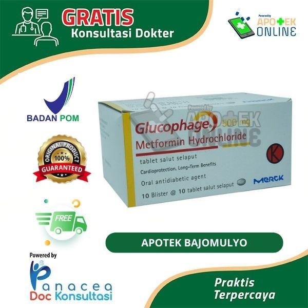 Jual GLUCOPHAGE 500 MG 10 TABLET/METFORMIN/OBAT DIABETES - Kab. Pati ...