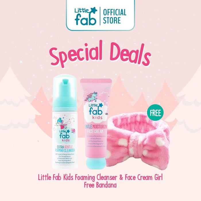 Promo LITTLE FAB KIDS FOAMING CLEANSER GIRL & FACE CREAM GIRL FREE ...