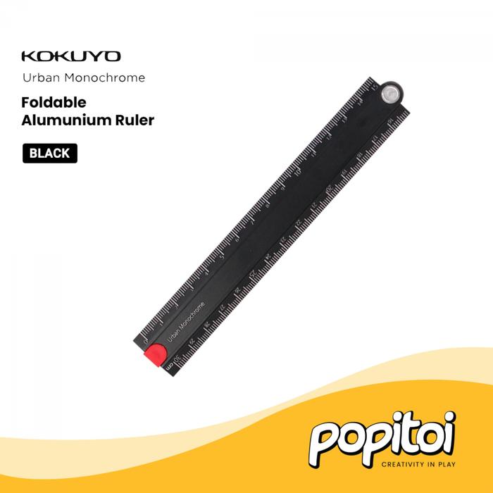 Jual KOKUYO Urban Monochrome Foldable Aluminum Ruler 30 cm Penggaris ...