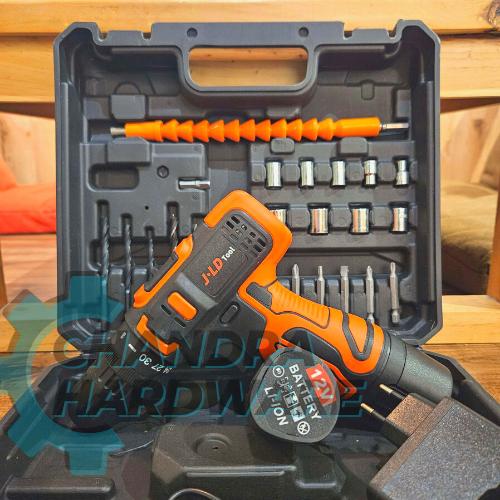 Promo cordless drill JLD 12V tool kit bor baterai 10 mm bolak balik 24 mata - Jakarta Barat ...
