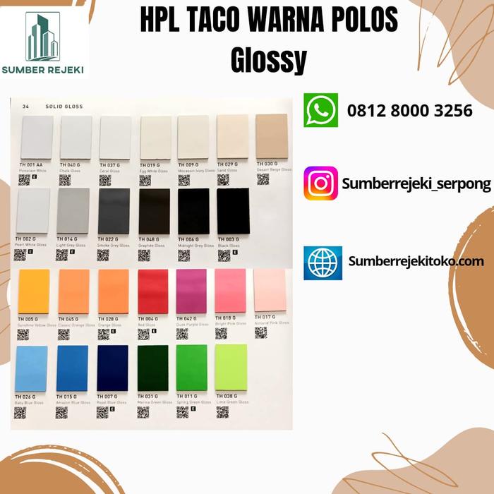 Jual TACO HPL WARNA POLOS GLOSSY - Kota Tangerang Selatan - Sumber ...