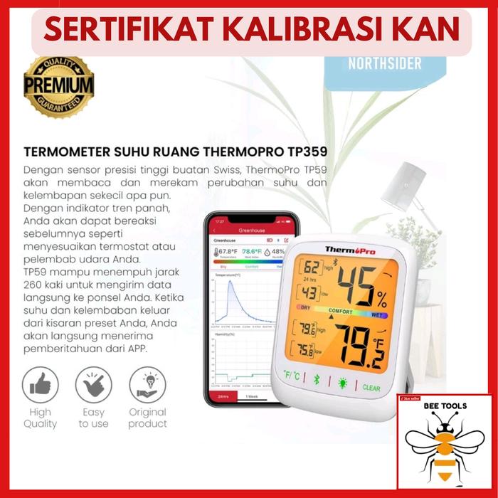 Jual Smart thermohygrometer/ termometer Suhu kelembaban sertifikat KAN ...