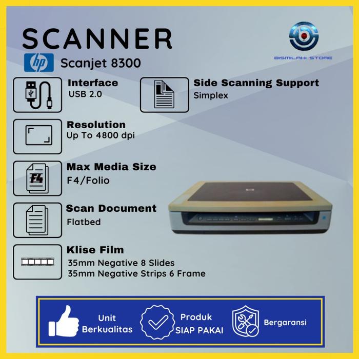 Jual HP ScanJet 8300 Scanner Folio n Legal Dan Scan Klise Negative ...