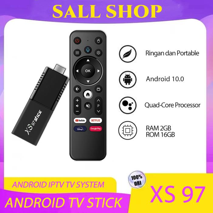 Jual Android TV Stick XS 97 Smart TV Android 10.0 WIFI TV TUNER TV BOX ...