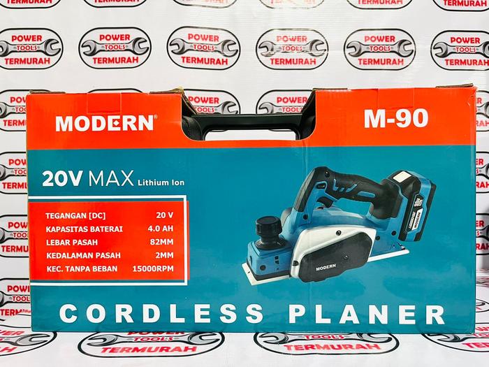 Jual MODERN M-90 Mesin Planner Cordless 20V Serut Kayu Planer Baterai ...
