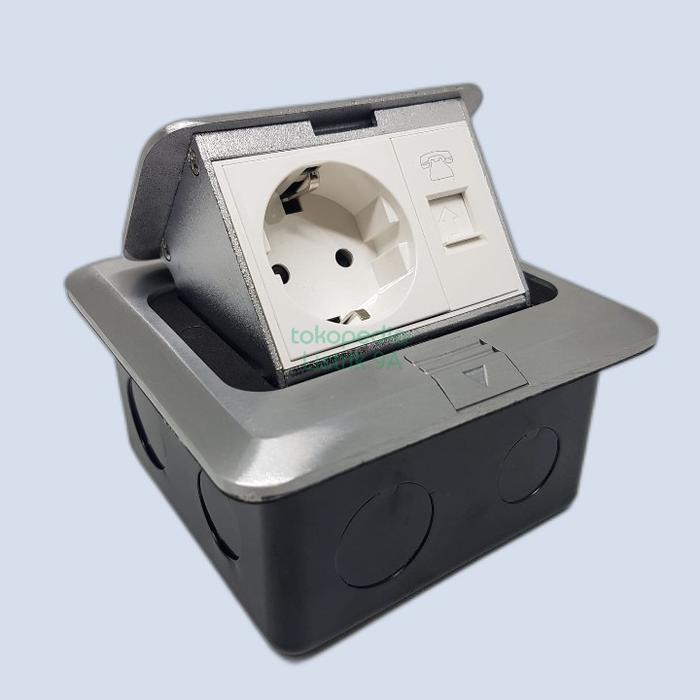 Jual STOPKONTAK STOP KONTAK LANTAI EU 2 LUBANG ADA TELEPON - Jakarta ...