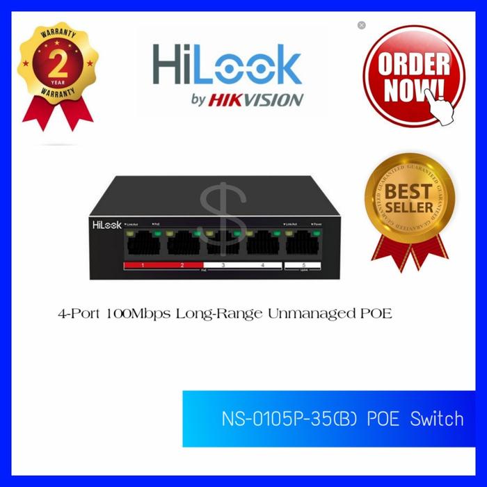 Jual HiLook POE Switch 4 Port NS-0105P-35(B) - Kota Padang - GALLERY COMPUTINDO JAYA | Tokopedia