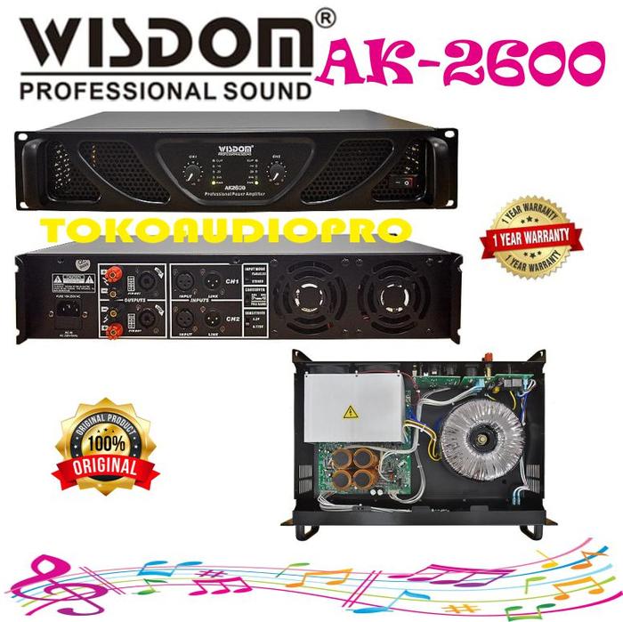 Jual Wisdom AK2600 2-Channel Power Amplifier Wisdom Ak-2600 - Jakarta ...