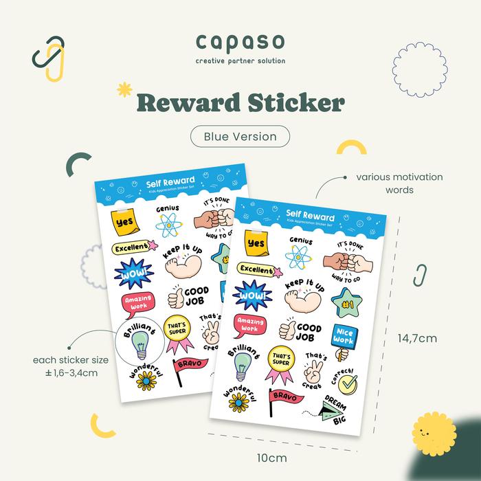 Jual Stiker Apresiasi/ Sticker Reward/ Sticker Penghargaan Lucu - Blue ...