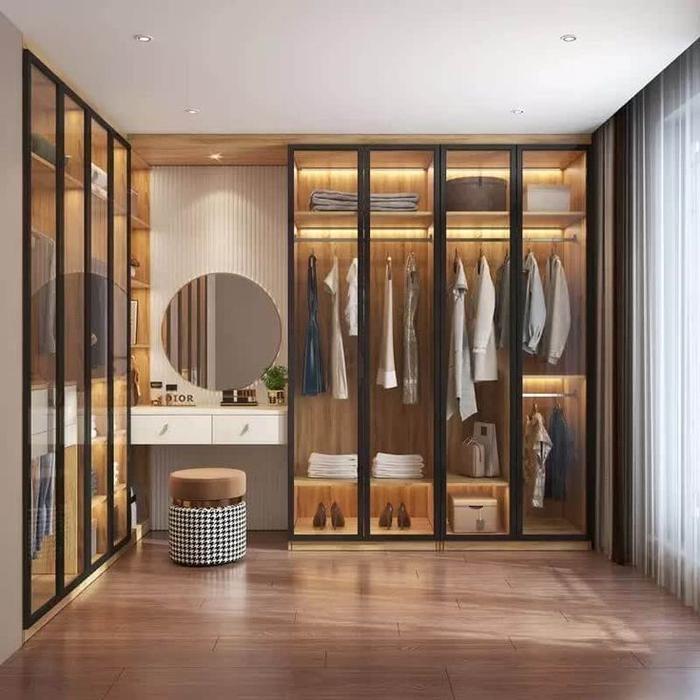 Jual walk in closet / Lemari pakaian / Wardrobe custom built in ...