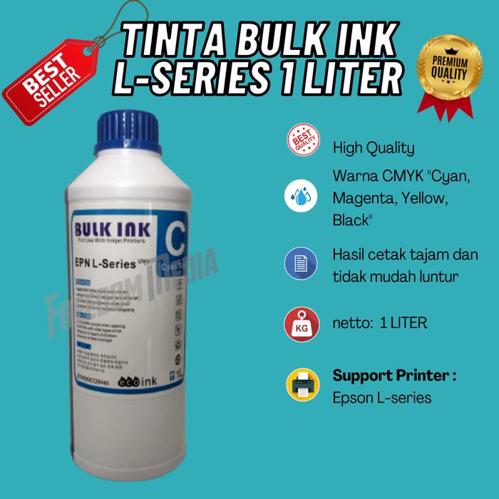 Jual Tinta Original Bulk Ink untuk Epson L-series 1 liter - Biru - Kota ...