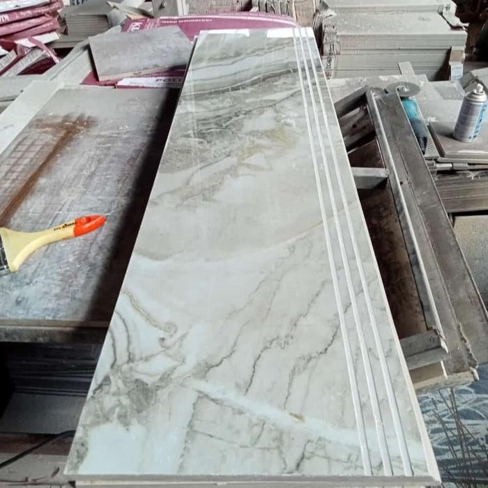 Jual granit tangga 30x100 30x90 30x80 motif marmer putih list plint ...
