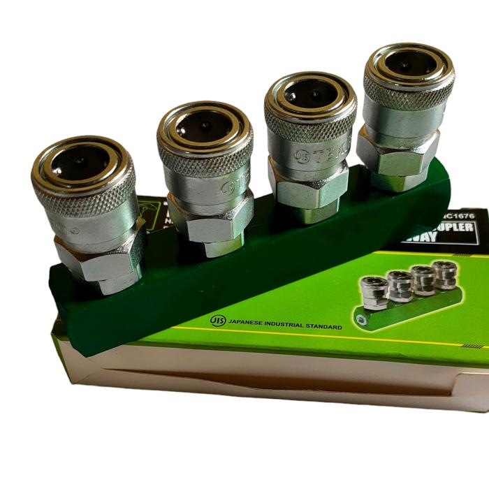 Jual Tekiro Quick Coupler 4 Way - Kopler Sambungan Angin Kompresor ...