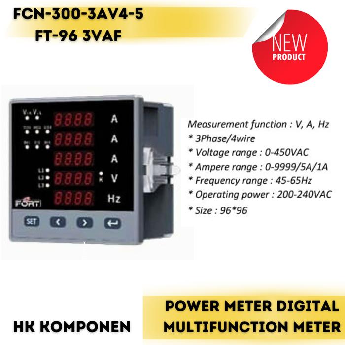 Jual power meter digital multi meter FCN300-3AV4-5 /FT96-3VAF fort - Jakarta Barat - HK komponen ...