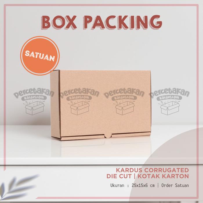 Jual KARDUS CORRUGATED 25x15x6 CM | DIE CUT | KOTAK KARTON | BOX PACKING - BOX SABLON - Kab ...