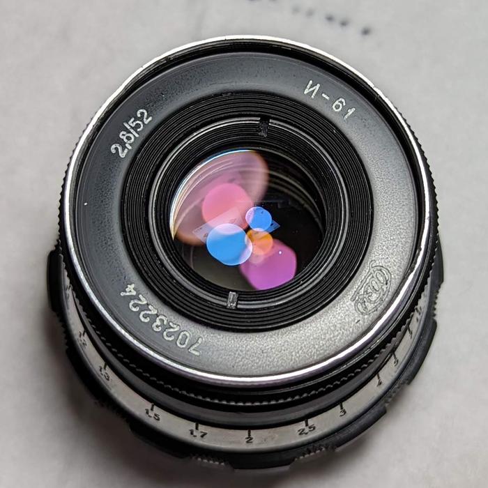 Jual Industar 61 52mm f2.8 LTM Leica M39 S/N 7023224 X 50mm Canon ...