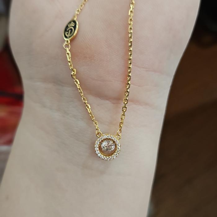 Jual Kalung dancing stone igun ivan gunawan bulat emas asli 375 muda ...