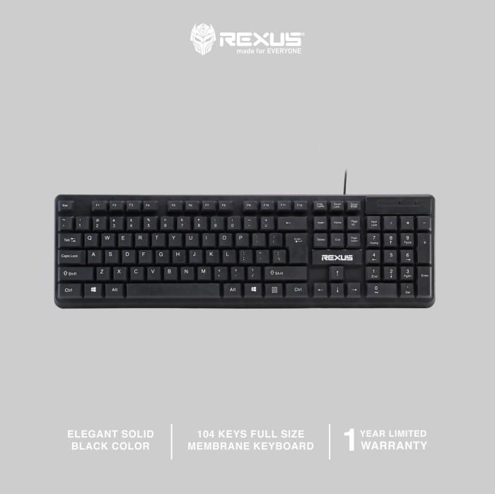 Jual REXUS K278 Office Keyboard Membrane USB Black - Kab. Sleman ...