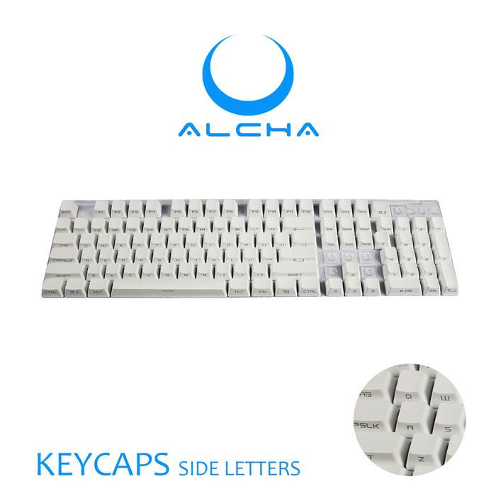 Jual ALCHA KEYCAPS PBT SIDE LETTERS PRINT MECHANICAL KEYBOARD WHITE ...