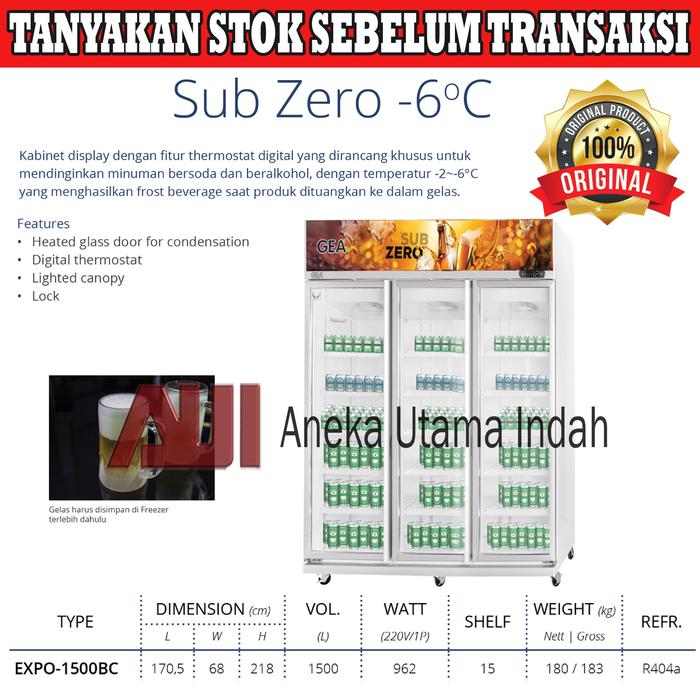 Jual GEA Beer Cooler Sub Zero EXPO-1500BC / Kulkas Pendingin Beer 1500 ...
