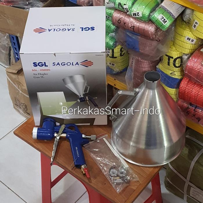 Jual semprotan cat semen tabung corong metal/cement air hopper spray ...