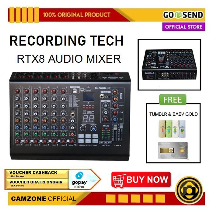 Promo Recording Tech Pro-RTX8 8 channel professional audio mixer Cicil ...