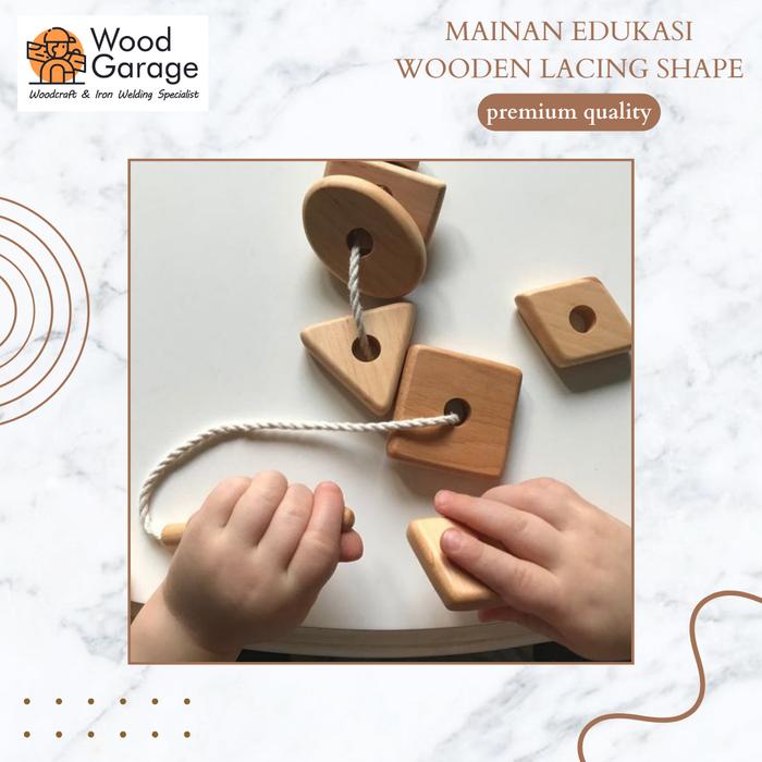 Jual Mainan Edukasi Anak Wooden Lacing Shape Mencocokan Bentuk - Kab ...