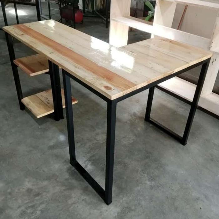 Jual Meja kerja ambalan pedestal letter L Jati Belanda - Kab. Purworejo ...