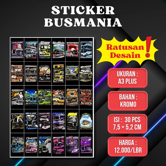 Jual stiker busmania - Kota Tegal - Niat Baik Indonesia | Tokopedia