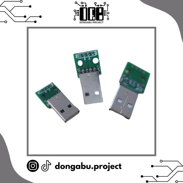 Jual USB Custom for Project Type A Male USB To PCB Board Adapter ...