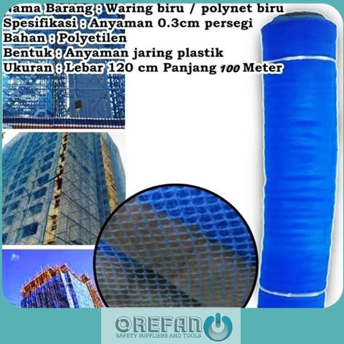 Jual JARING POLYNET BIRU PENGAMAN BANGUNAN PROYEK 120 cm x 100 m 1 ROLL ...
