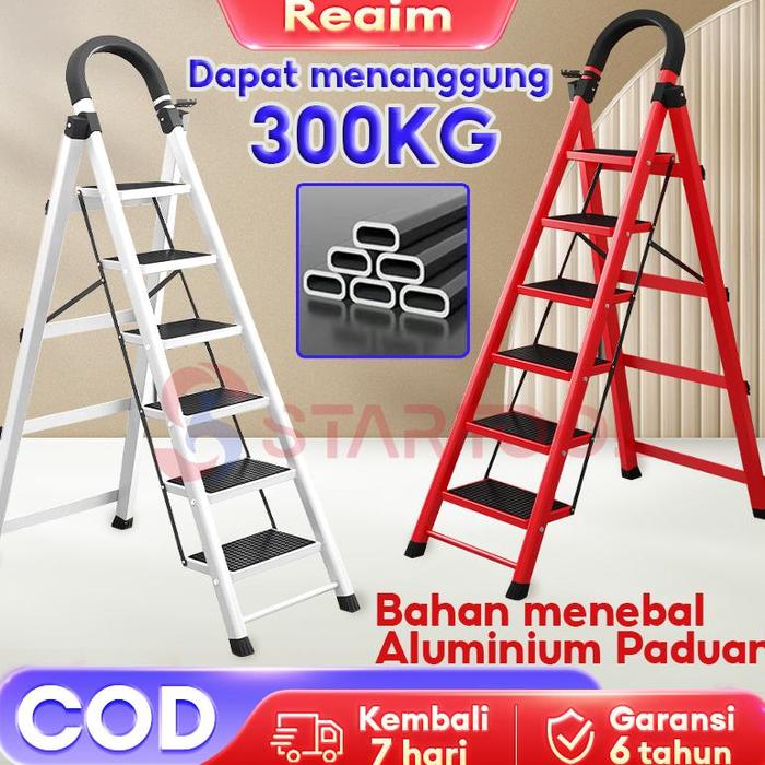 Jual COD Tangga 3/4/5/6 Step Tangga Lipat Multifungsi Lipat Tangga Besi ...