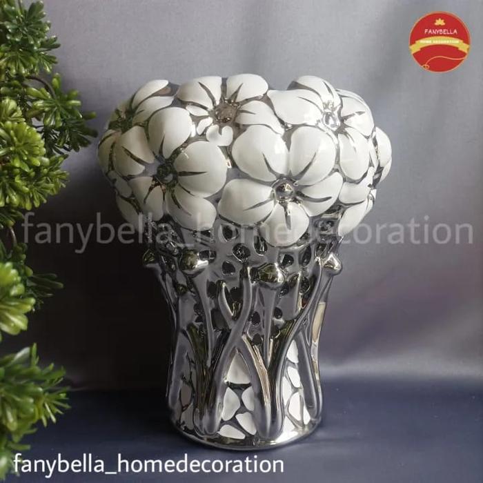 Promo Vas Bunga Meja Tamu Hiasan Pajangan Unik Keramik Mewah aksesoris ...