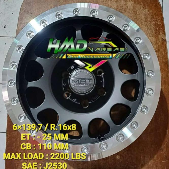 Jual MAT OFF-ROAD WHEEL VELG BEADLOCK EXSTRIME RING 16 x 8 LOBANG 6 x ...