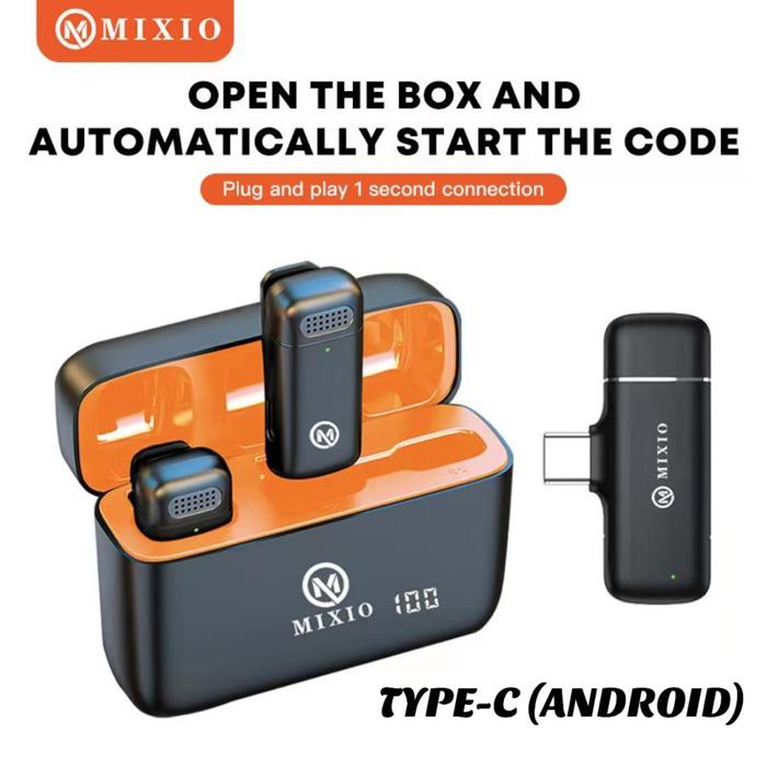 Promo MIXIO S12Pro S11Pro Microphone Wireless Mic clip on Live Lavalier ...