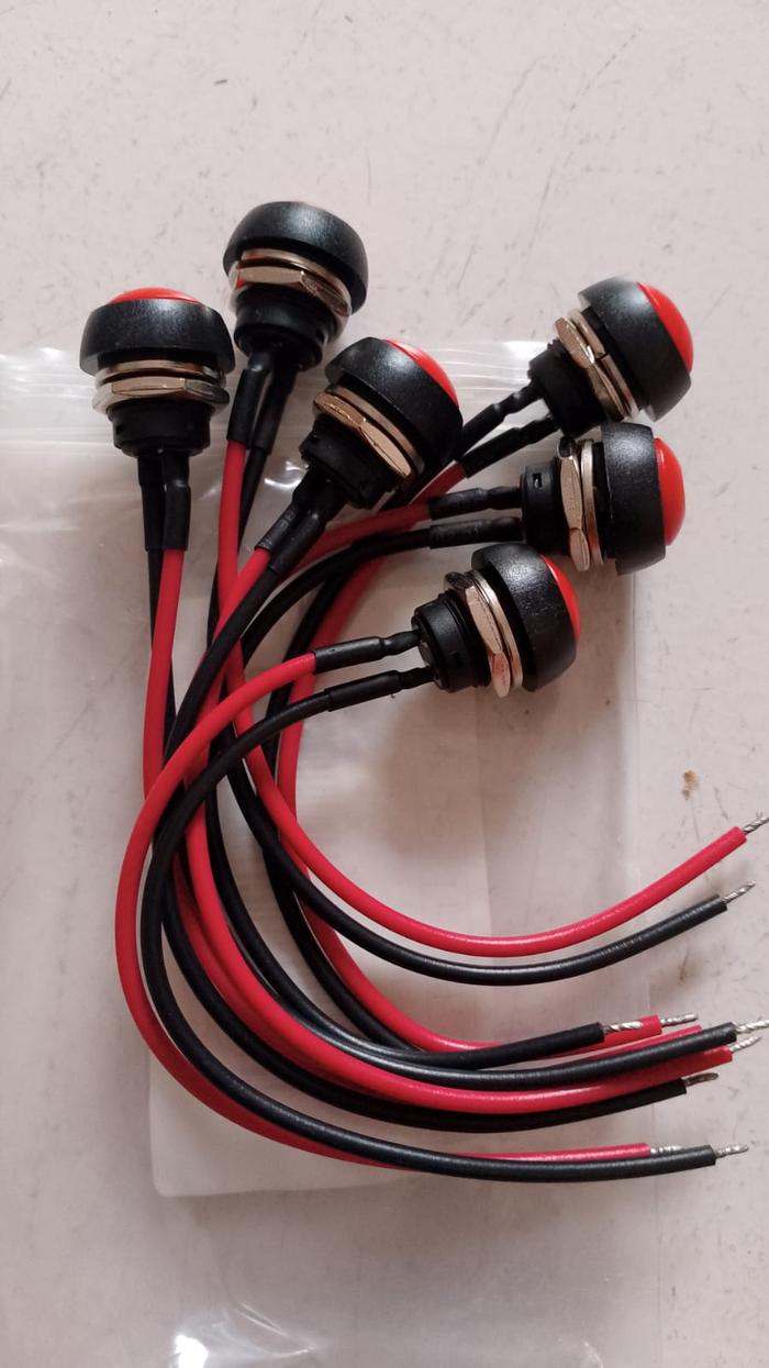 Jual SAKLAR TOMBOL TEKAN 1/2 ", 12MM; KAWAT DISOLDER / PUSH BUTTON ...