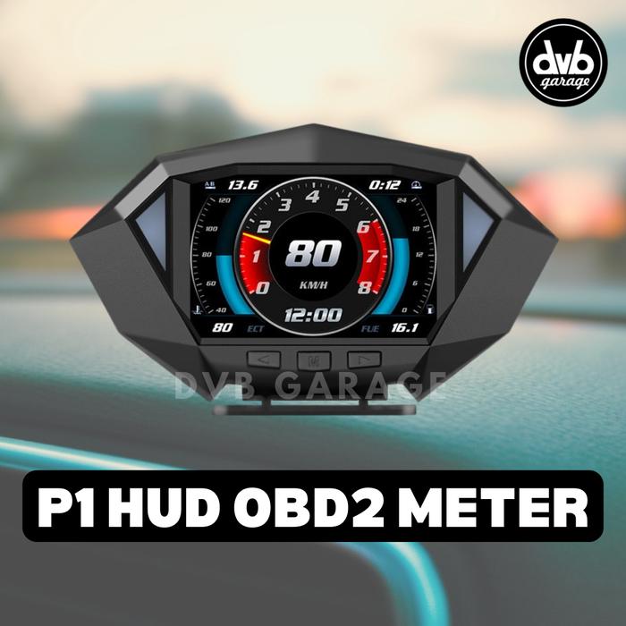 Jual P1 HUD OBD2 + GPS + Incline Meter Original Indikator Mobil OBD ...