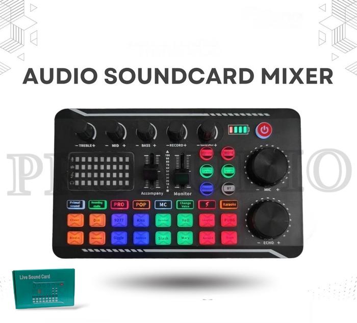 Jual Sound Card Soundcard F998 Live Audio Mixer Broadcast Recording Karaoke - Kota Medan ...