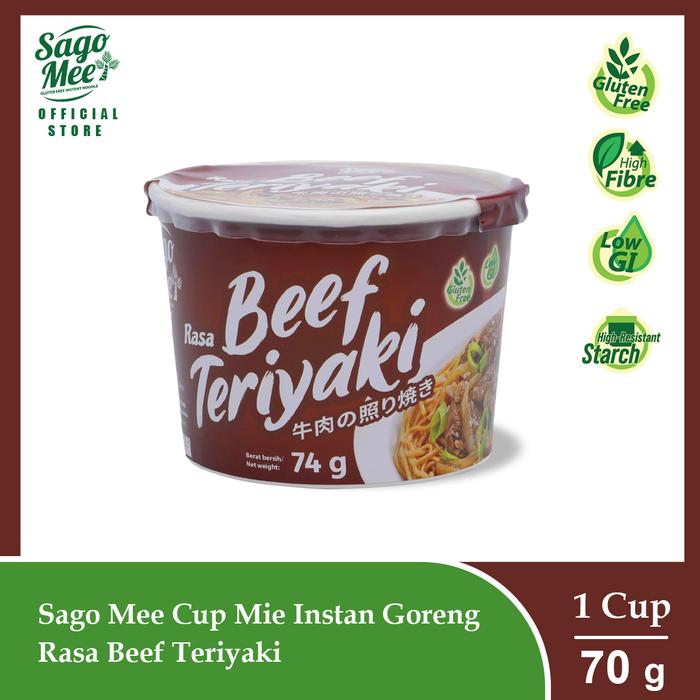 Jual Sago Mee Mie Instan Gluten Free Cup Goreng Rasa Beef Teriyaki 70 ...