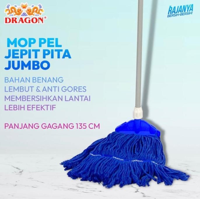 Jual Mop Pel Lantai Jepit Pita Jumbo Dragon Biru - Berikut Gagang ...