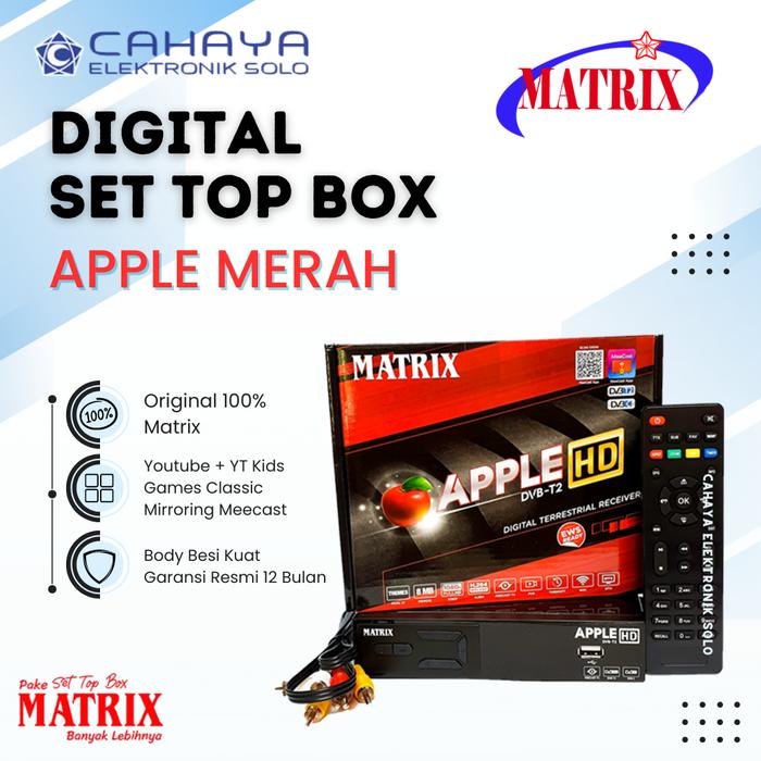 Jual Set Top Box DVBT2 Matrix Apple Garuda Digital Antena UHF DVB T2 TV ...