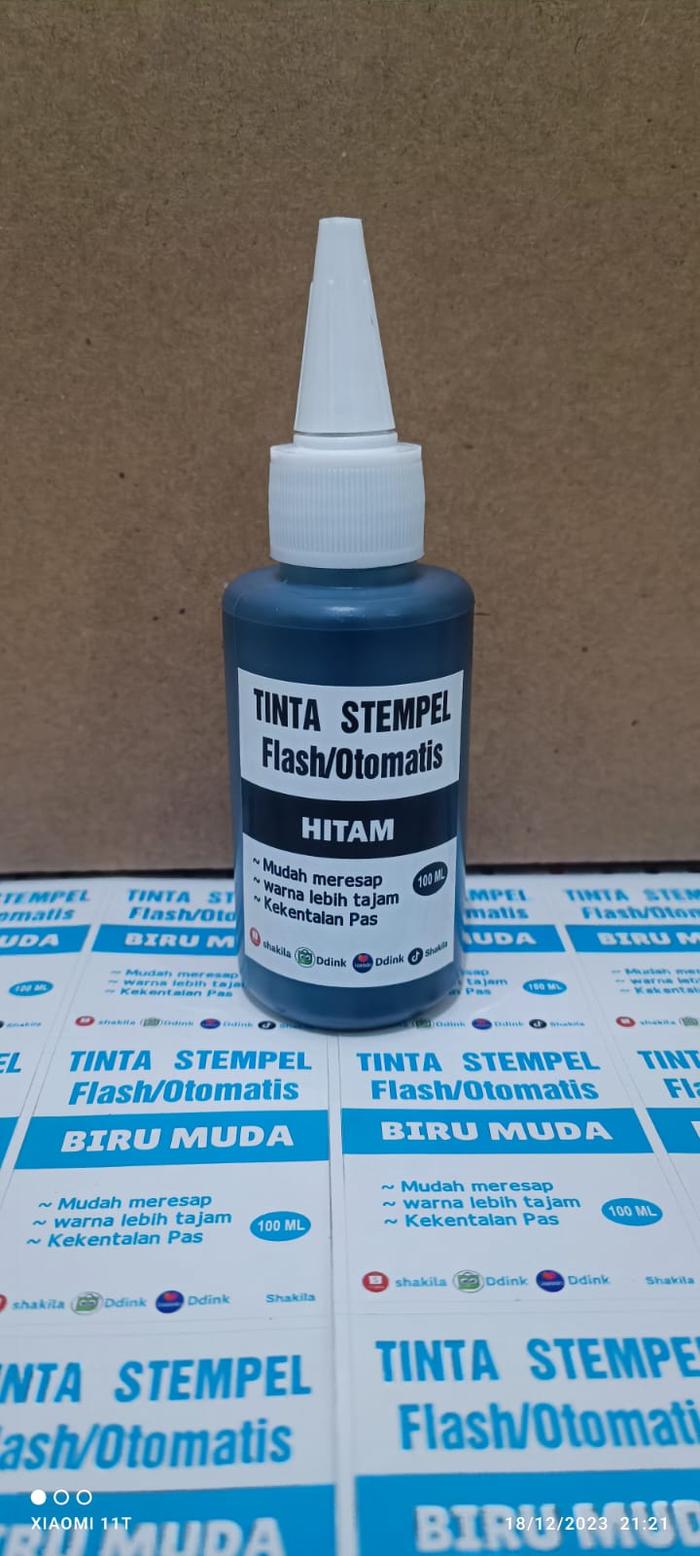 Jual tinta stampel flash 100ml - Hitam - Kab. Bekasi - DDink | Tokopedia