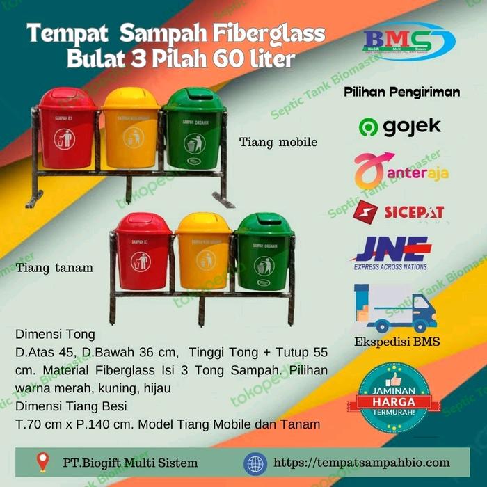 Jual TONG SAMPAH BULAT 50 L 3 PILAH BISA CUSTOM STIKER !!! - Kab ...