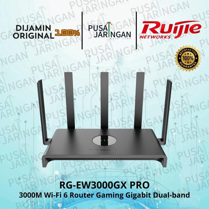 Jual Ruijie RG-EW3000GX PRO 3000M Wi-Fi 6 Dual-band Gigabit Gaming ...