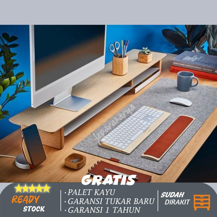 Jual Meja Monitor Komputer Desk Shelf Stand Monitor Tatakan Dudukan ...